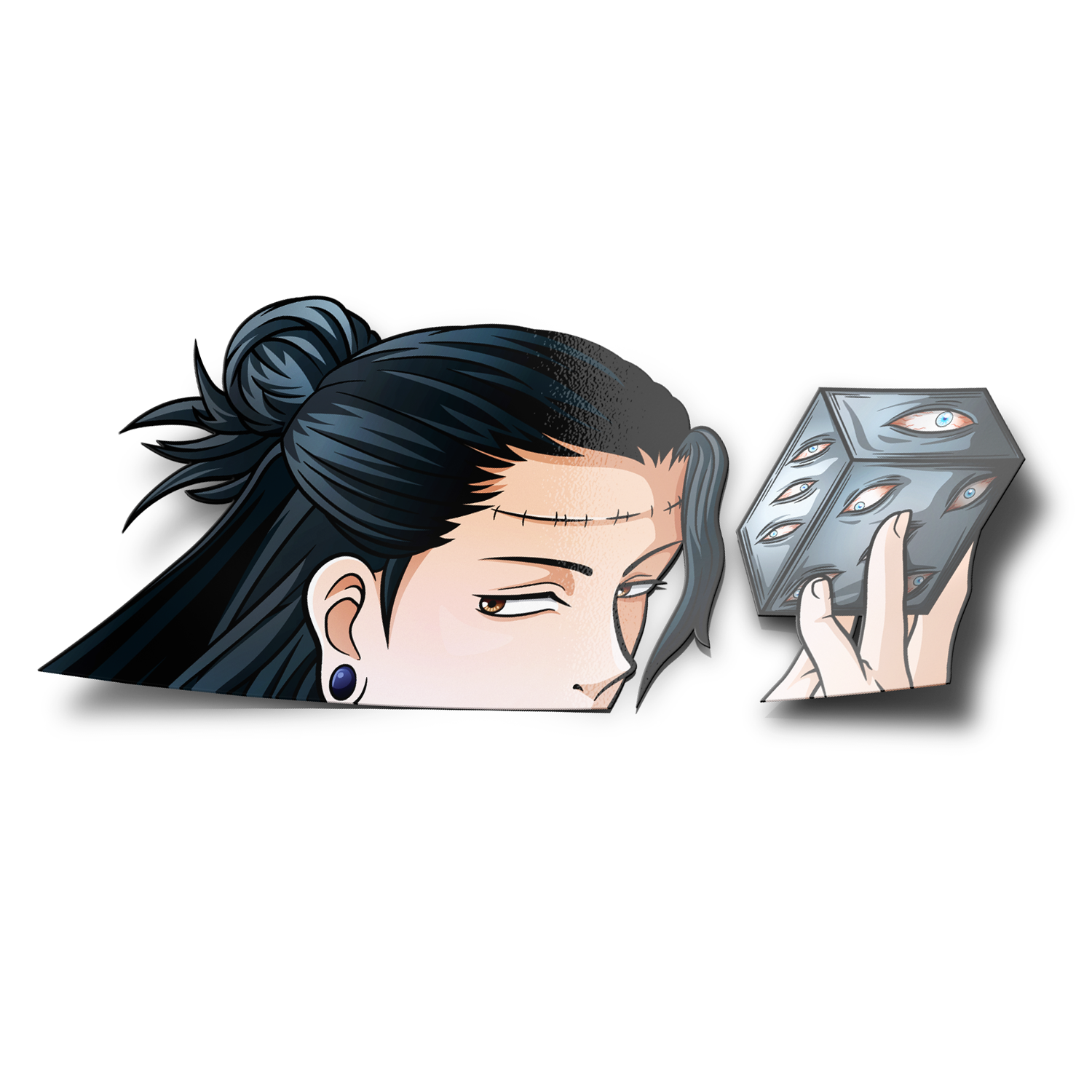 Geto with Prison Realm Peeker Sticker – glittersatan